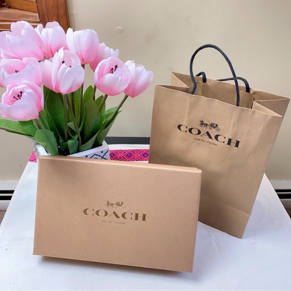 Coach | Accessories | Coach Gift Box Shopping Bag Set | Poshmark